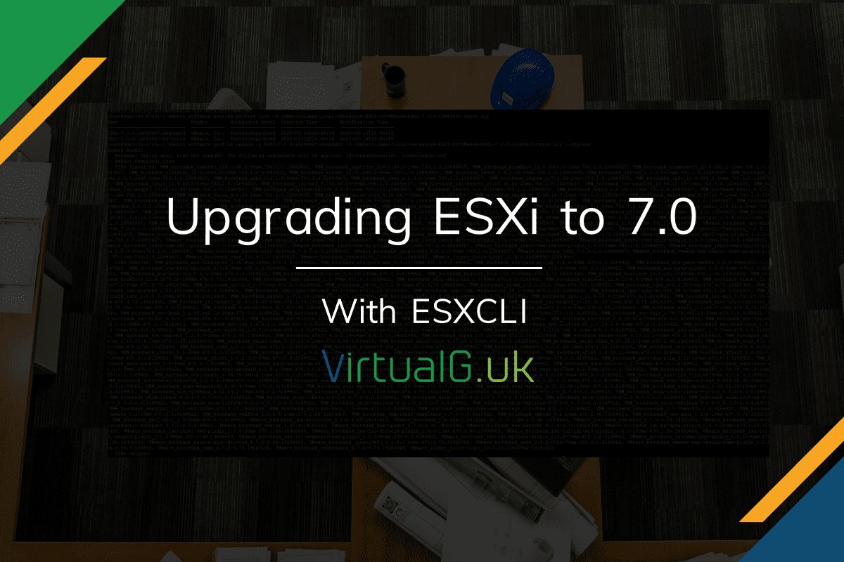 Upgrading ESXi to 7.0 with ESXCLI