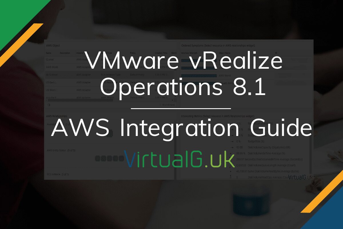 Monitoring AWS Services with VMware vRealize Operations 8.1
