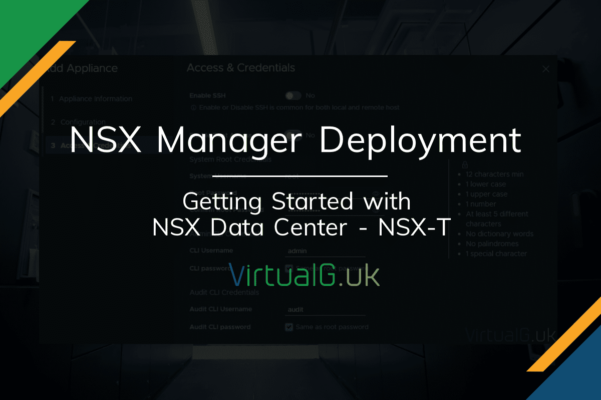 How to install NSX-T Manager 3.x - VirtualG.uk