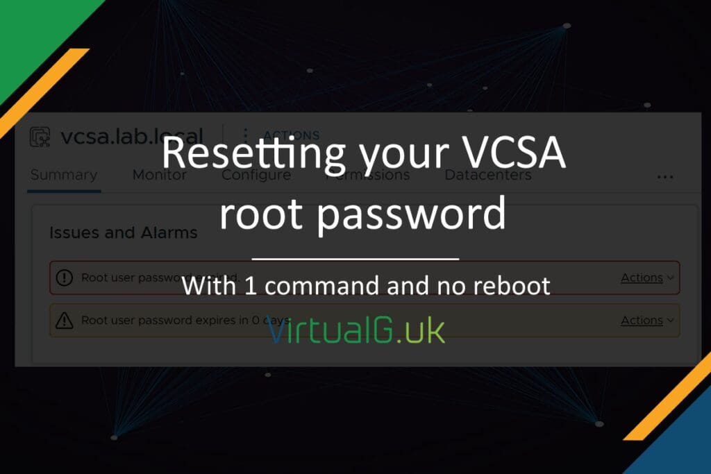 How to ACTUALLY reset the root VCSA password